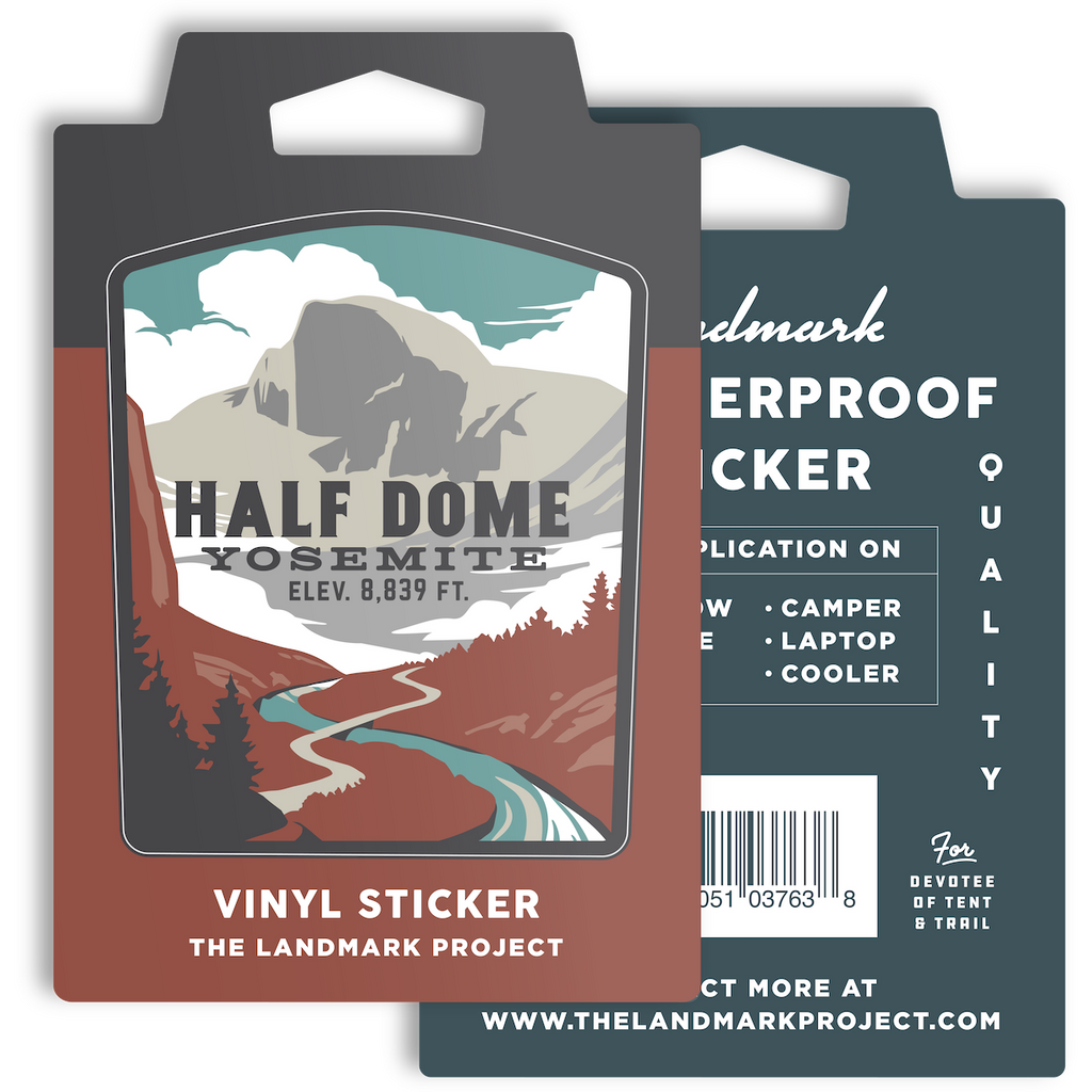 The Landmark Project Half Dome Sticker | The Mountain Air